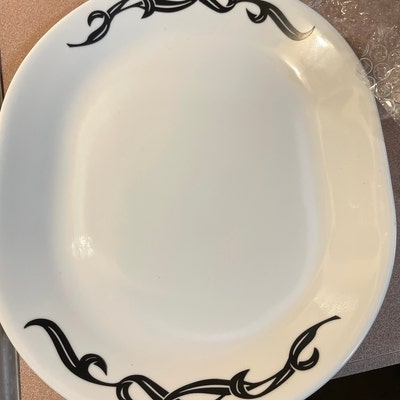 Corelle White Swirl Dinnerware - Etsy