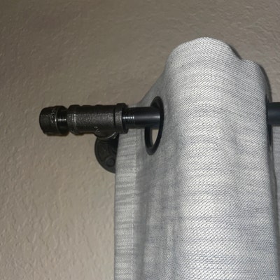 Industrial Pipe Window Curtain Rod, Rustic Special Corbel Modern ...