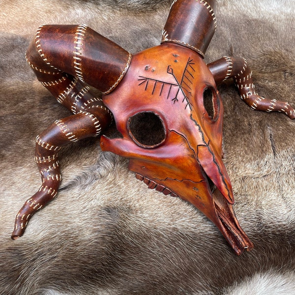 Pagan Skull Mask Leather Pattern PDF - by Leatherhubpatterns - Etsy