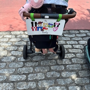 Personalized Family Name Stroller Tag, Amusement Theme Park Sign for ...