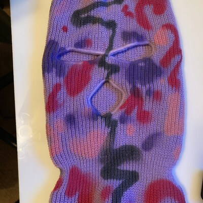 Custom Painted Studded Ski Mask Balaclava in Brown Red Black - Etsy