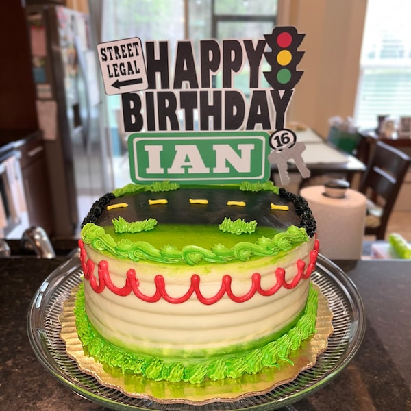 Any Name and Age Driver License Birthday Cake Topper,cake Topper,new ...