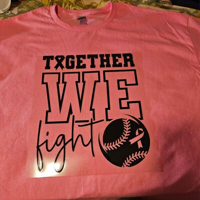 Together We Fight Svg Png, Breast Cancer Awareness Svg, Softball Breast ...