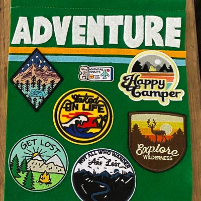 Popular Patches Traveller, Camper, Wild, Embroidered Sew on / Iron on Biker Nature Space Patch ...