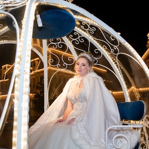 Valentine Queen Bridal Cape Pageant-train 55/104 Inch Hot-pink / Pink ...