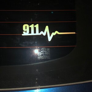 911 Dispatcher Decal, Thin Gold Line Decal, 911 Dispatch Decal, 911 ...