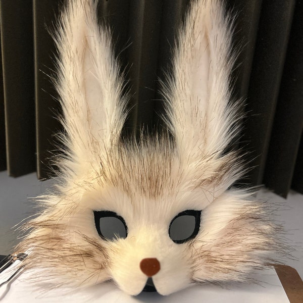 Faux Fur Mountain Rabbit Mask, Handmade - Etsy