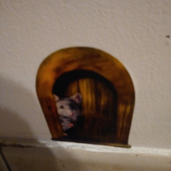 Mouse Hole Wall Sticker Decal for Baseboard / Wall Mini Mural Mice at ...