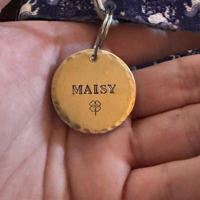 Simple Custom Hand Stamped Dog Tag, Dog Tags for Dogs, Pet Id Tag ...