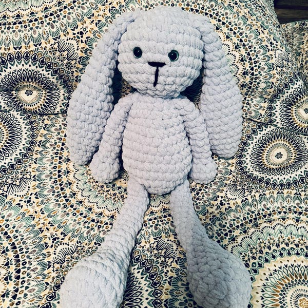 Bunny CROCHET PATTERN, Large Easter Rabbit, Chunky Plush Amigurumi ...