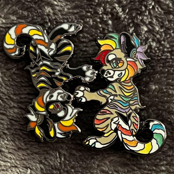 Fursona Pins: Psychic Civet Sticker Furry/feline/ Vinyl Sticker - Etsy