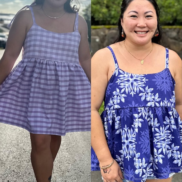 Women's Linen Blouse Sewing Pattern | Spaghetti Strap Top | Easy ...