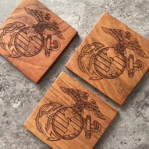 Marine Corps Coasters - US Marines, USMC Emblem Coasters - US Marine ...
