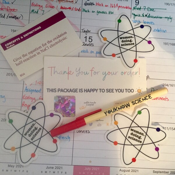 Women Doing Science, Transparent Vinyl Sticker, Women in STEM ...