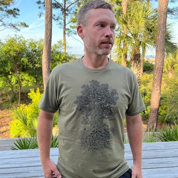 Tree Shirt Gnarled Tree Tshirt Men's Graphic Tee Tree of Life ...