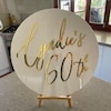Double Layer Round Acrylic Birthday Sign | 21st | Milestone Sign ...