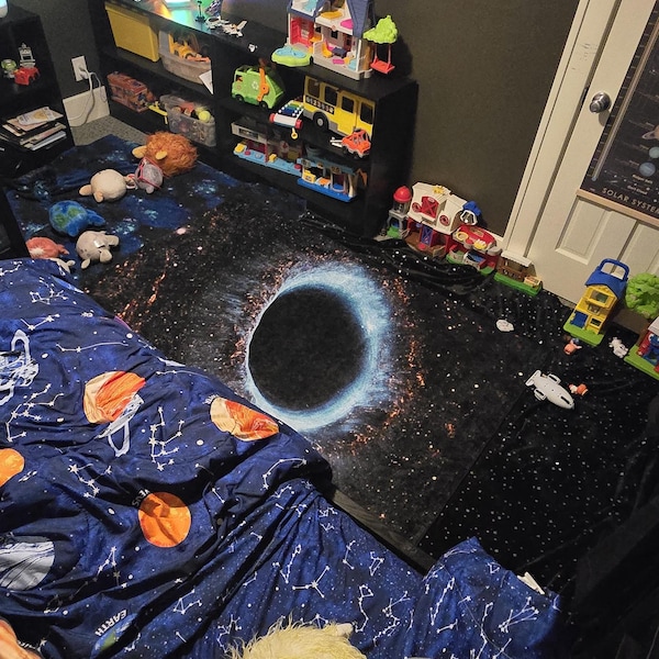 Scientific Equation Area Rug, Math Lover's Home Decor, Black White ...