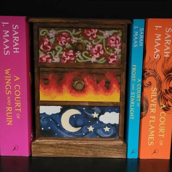 Hand-painted Feyre Inspired Chest of Drawers/ ACOTAR Dresser Three ...