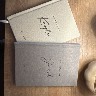 2 Vow Books Promises Hard Cover Wedding Ceremony Vow Booklets, Luxury ...
