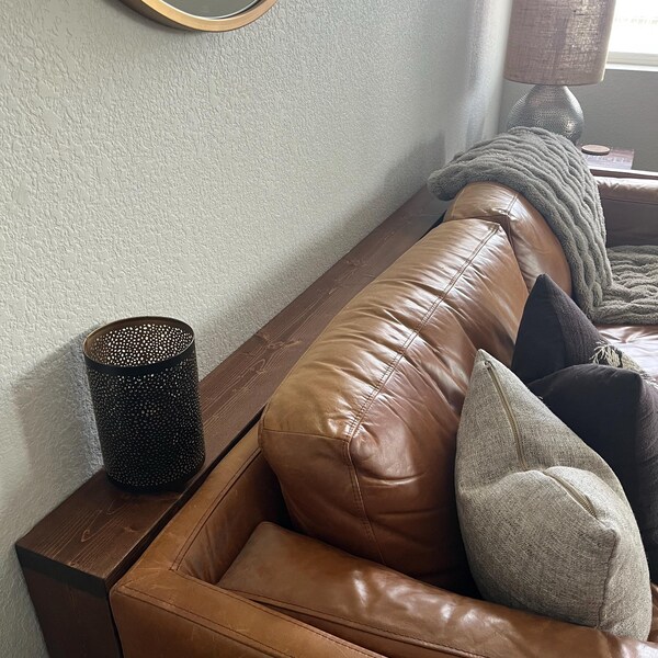 Powered Wood Console Table 5 Inches Deep | Behind the Sofa Table With ...