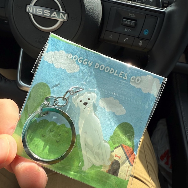 American Bully Epoxy Dog Breed Keychain | American Bully Keyring | Cute ...