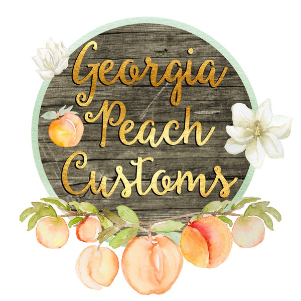 Greenery Peaches Watercolor Clipart, Summer Peaches Clipart, Peach ...