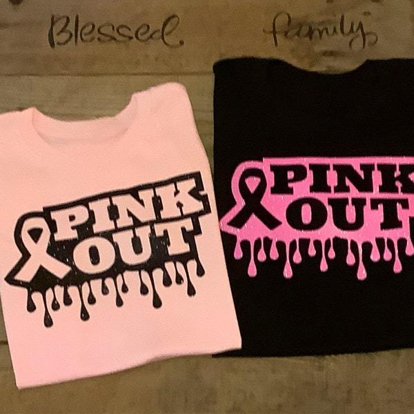 Pink Out Drip Breast Cancer SVG JPG PNG - Instant Digital Download - No ...