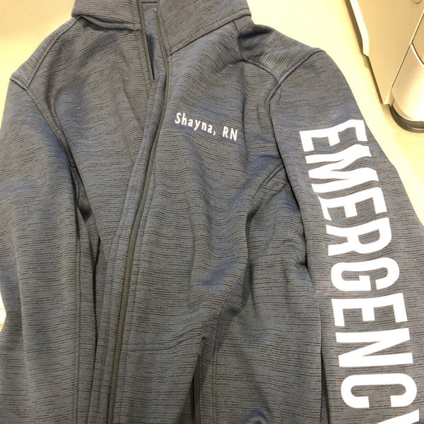 Emergency Nurse Jacket ER Department Nursing Embroidered Custom ...