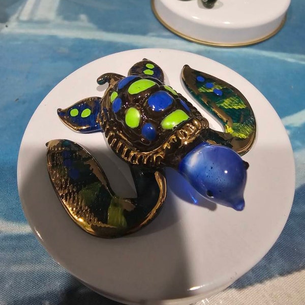 Hand Blown Glass Figurine Miniature Animal Leopard Tiger Wild ...