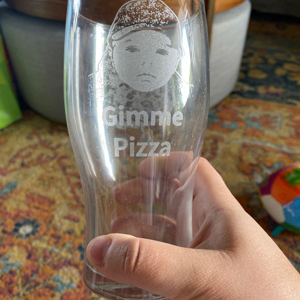 Custom 19.5 OZ Wine Glass Etched Photo Glassware / Engraved Red Wine ...