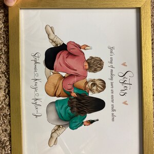 Best Friends Personalized Print, Custom 3 Friend Prints, Three Best ...