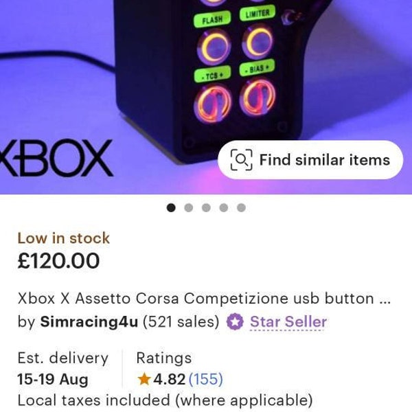 Pc Usb Button Box 3D Printed Carbon Style, Neon Squares 26 Functions ...