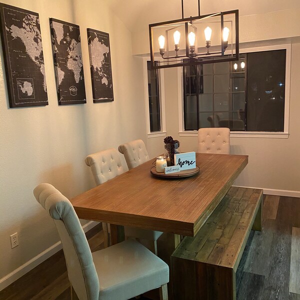 Push Pin World Map - Modern Personalized Cork Canvas Gift (modern Slate ...