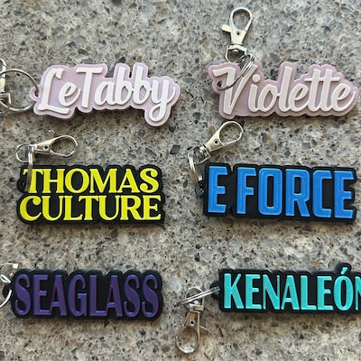 Custom 3D Printed Keychain Custom Key Chain Name Keychain Custom Key ...