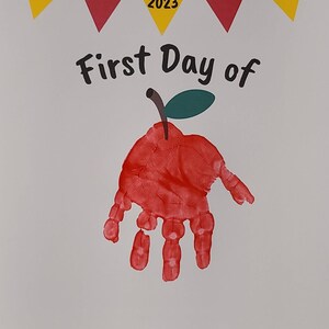 Handprint First Day of School Poem, Back to School Handprint Art ...