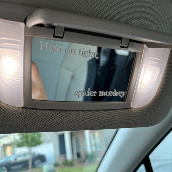 Hold on Tight, Spider Monkey - Twilight Visor Mirror Vinyl Decal - Etsy