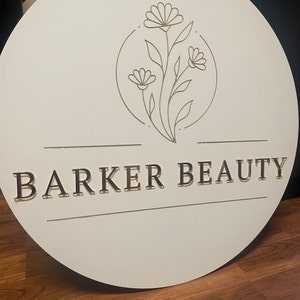 Round Business LOGO Sign Business Shop Sign Round Business | Etsy