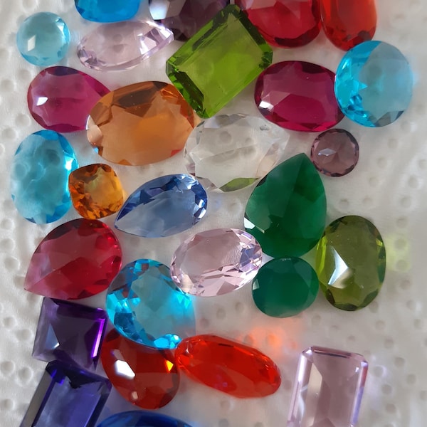 Bulk Semi Precious Faceted Gemstones Wholesale Lot, Mixed Loose ...