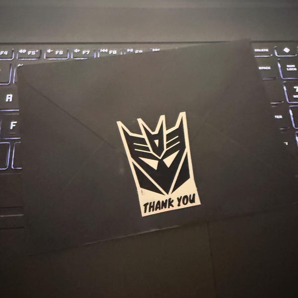 Transformer One Megatronus Holographic Sticker Retro Style for Laptop ...