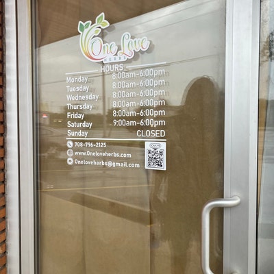 BEST SELLER Custom Business Decal Your Company Name or Logo Storefront ...