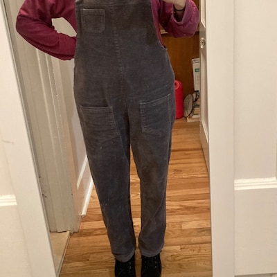 Women's Brown Corduroy Overalls, Casual Handmade Corduroy Jumpsuits ...