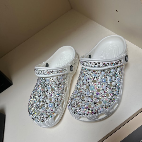 Luxury Bedazzled Wedding Crocs: Personalized Crystal Shoes - Etsy