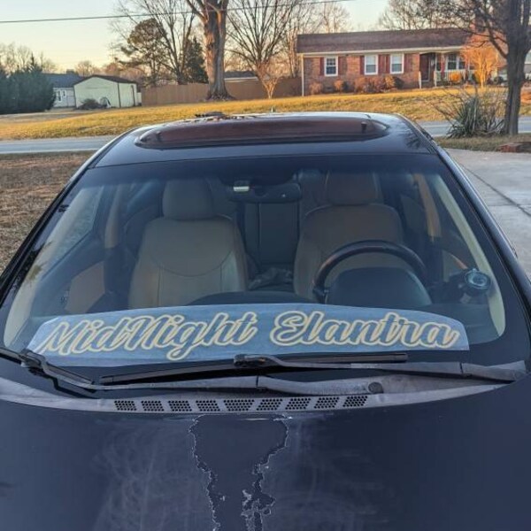 Custom Text Windshield Decal Car Sticker Banner JDM Vinyl Graphics ...