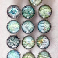 Dual Sided Custom MAP Necklace / Map Pendant / You Pick the Locations ...