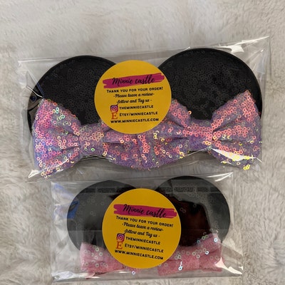 Mickey Ears Hair Clips, Minnie Ears, Mouse Ears, Mouse Ears Hair Clips ...