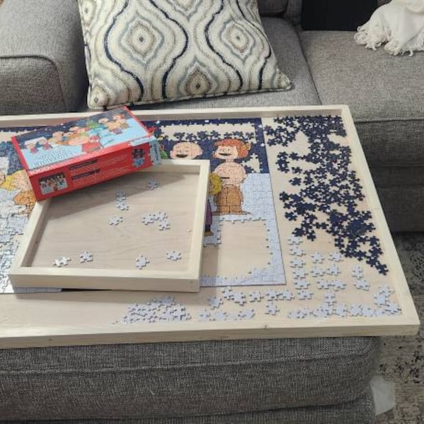 Puzzle Board With Cover, Puzzle Table, Jigsaw Puzzle Board, Puzzle ...
