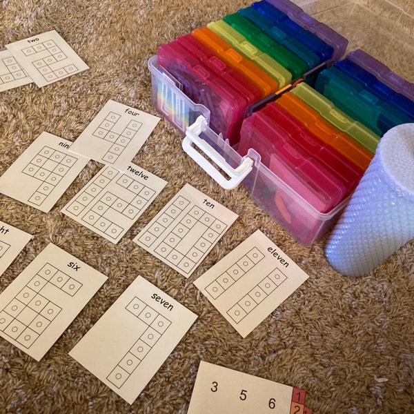 Preschool Activity Bundle- 16 Task Box Learning Activities and Carrying ...
