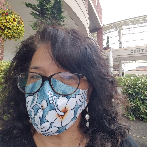 Aloha Hawaiian Face Masks 3 Layer Filter Japanese Koinobori Carp ...