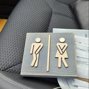 Need to Potty Bathroom Sign Mini Block 3D Bathroom Decor Wooden Sign ...