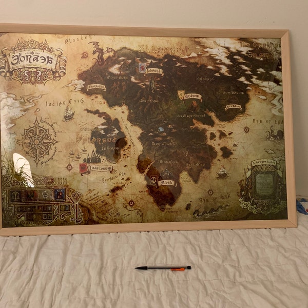FFXIV Eorzea Map Matte Poster Gaming Wall Art - Etsy